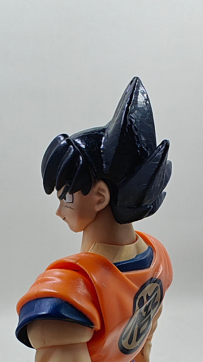 3D Printed/Scanned S.H. Figuarts Lowest Born Saiyan Wind Goku Hair (1s – Dstar Toys