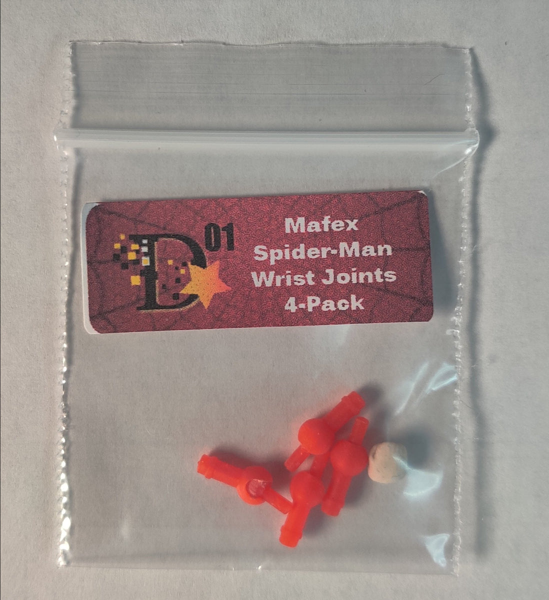 3D Printed Mafex Spider-Man #075 Wrist Joints (4-Pack) Ver. 2 – Dstar Toys